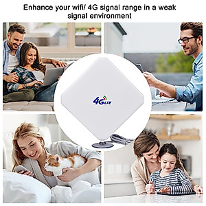 SMA 4G LTE Antenna, High Gain 35dBi Network Antenna Dual Mimo 3G/4G/5G Antenna with 2M Cable for WiFi Router Mobile Hotspot PC Gateway Network Card USB Security IP Camera-SMA Male