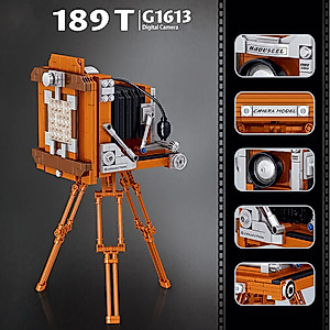 NC Uvini Building Blocks Camera, DIY STEM Toys, Building Construction Brick Set Best Gift for Adult, Teens, Collectible Model Old Style Retro Camera Digital Camera to Build 694pcs