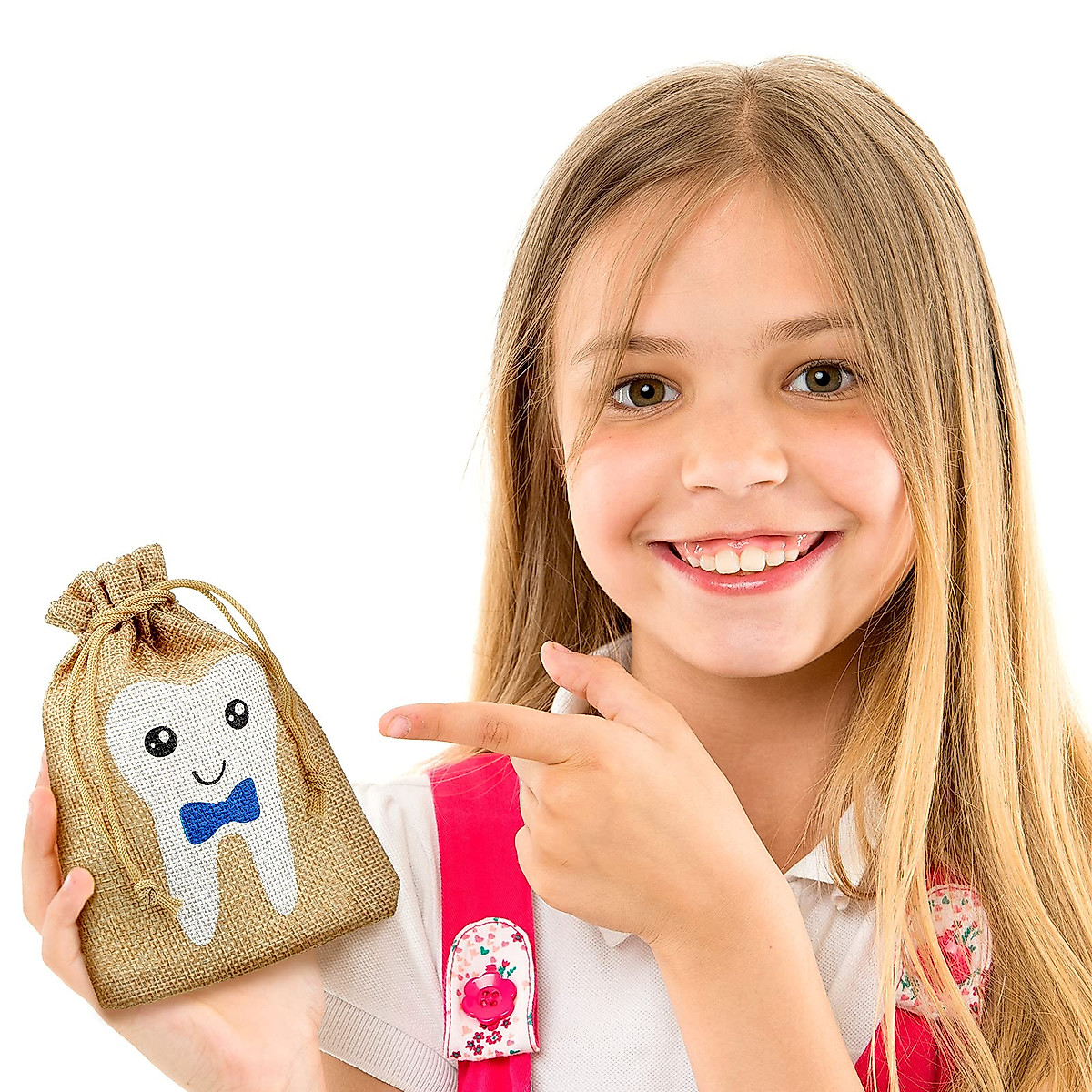 Tooth Fairy Bag Pouch for Boys and Girls to Place Under Pillow Milk Teeth Container Box for Toothfairy Tooth Holder Keepsake Gift for Kids Children Baby Shower Birthday (Blue Style)