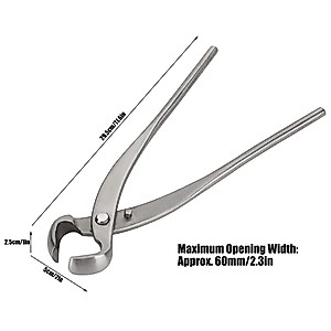 MIGONG Bonsai Scissors, Stainless Bonsai Knob Cutter Steel Concave Bonsai Tools Wearable Bonsai Cutter for Bonsai Styling and More 11.6 Inch