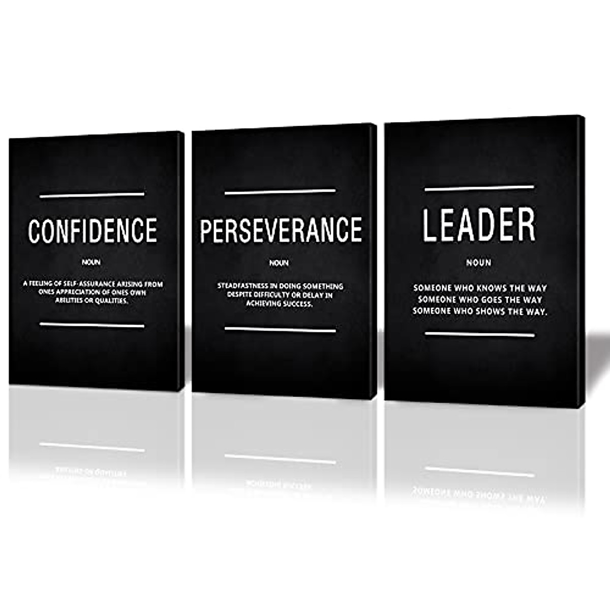 BWSPACE Inspirational Wall Art, Motivational Canvas Wall Art, Grind Hustle Wall Art 3 Pieces Wall Art Decorations for Office Living Room and Bedroom Decor (36" W x 16" H, CPL)