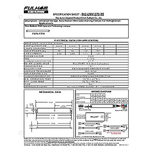 Fulham Lighting IH2-UNV-270-T8 IceHorse 2 Low Temp Ballast, 120V, Black/Red