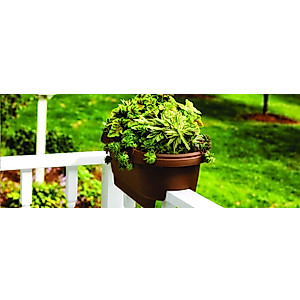Bloem Deck Balcony Rail Planter: 24" - Terra Cotta