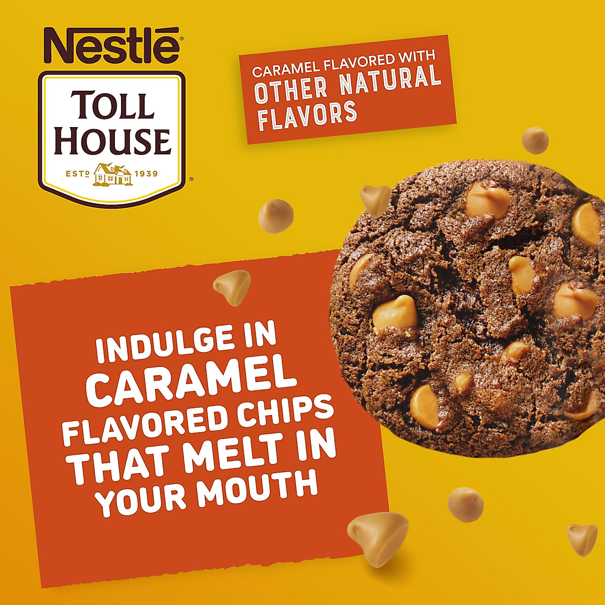 Nestle Toll House Caramel Flavored Baking Chips, Gluten-Free Caramel Melt Morsels 9 oz Bag
