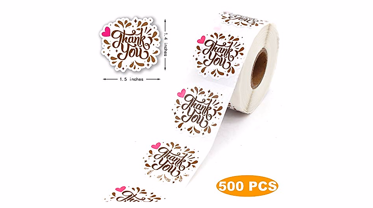 Muminglong 500 PC,Thank You Cute Stickers, Small Shop Stickers, Small ...