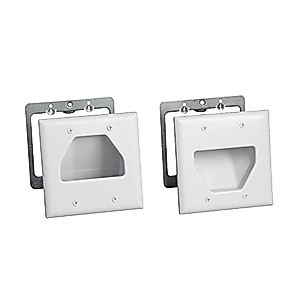 DataComm Electronics 50-3332-WH-KIT Flat Panel TV Cable Organizer Kit - White