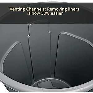 Rubbermaid Commercial 263200GY Round Brute Container Plastic 32 gal Gray (1)