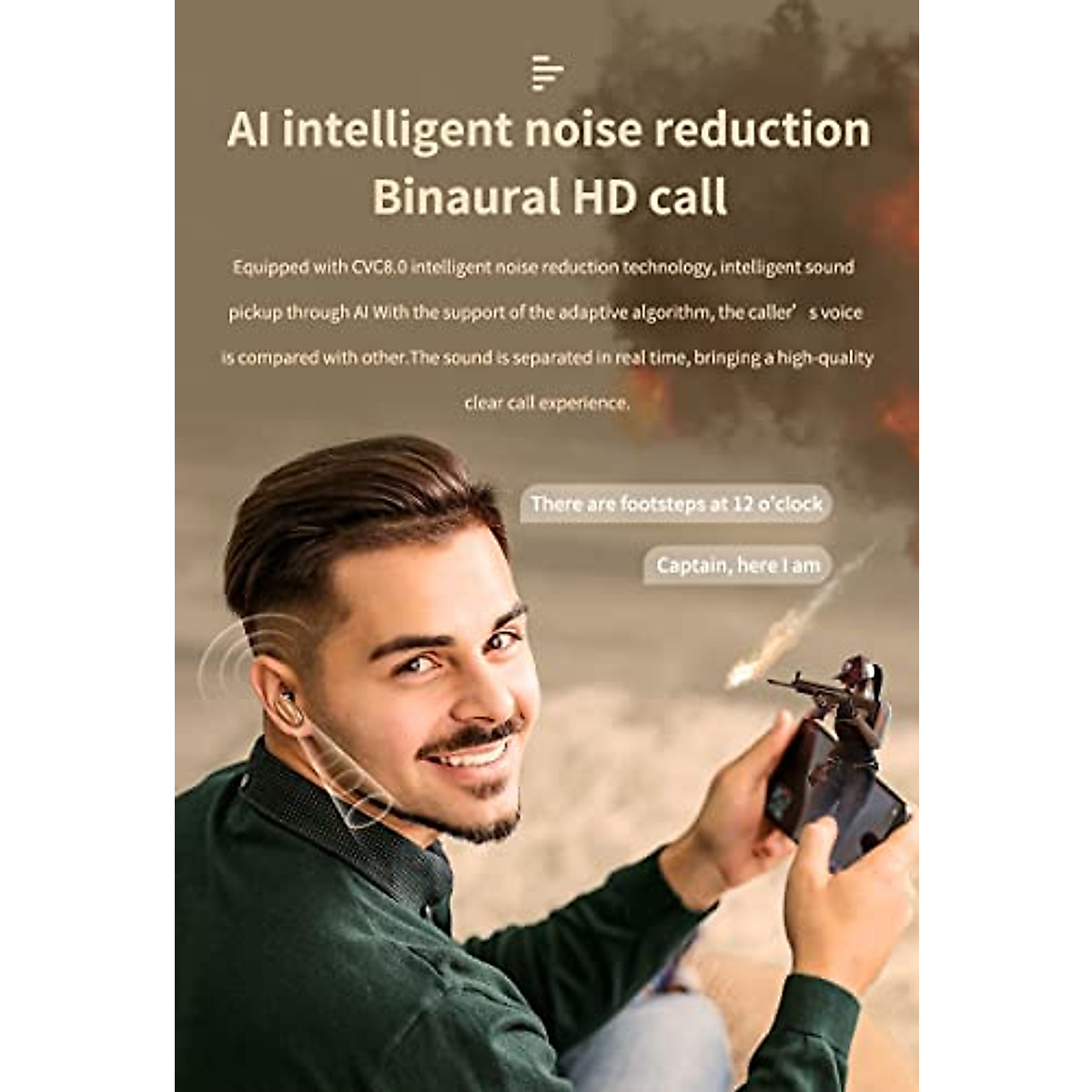 Bluetooth Headphones V5.3 Wireless Earbuds 75 Hrs Battery Life Led with Wireless Charging Case & Portable Charger LED Display Deep Bass IPX7 Waterproof Mic Stereo Headset for iPhone & Android