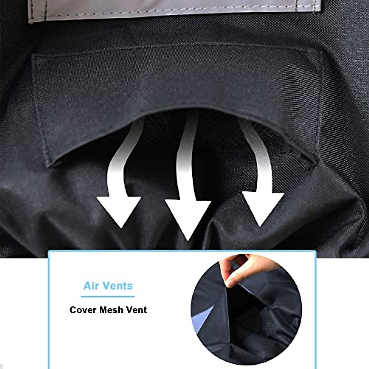 32 inch Built-in Grill Cover for Bull in 45005 30-inch Grill Head Cover for Bull Lonestar 4 Burner Bull Built in Outdoor Bill Outlaw, 87048 Smoker Waterproof Windproof BBQ Grill Top Cover with Handle