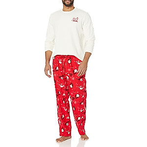 Amazon Essentials Disney | Marvel | Star Wars Men's Flannel Pajama Sleep Sets, Nightmare Valentine - Mens, Medium