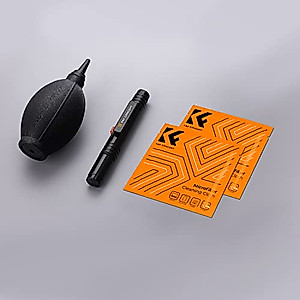 K&F Concept 4-in-1 Camera Cleaning Kit with Lens Brush Pen, Rocket Air Blower, Microfiber Cleaning Cloth, Lens Cleaner Kit for Canon Nikon Pentax Sony DSLR Cameras Cleaning Tool Accessories