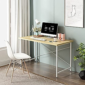 Coofel 47 Inch Computer Desk, Modern Simple Style Small Office Desk, Writing Desk, Study Table, Work Desk for Home Office, Student Study Writing (47" x 24" x 30")