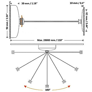 Kilimazart Retractable and Adjustable Washing Line Clothesline 9.2 Feet (Black)