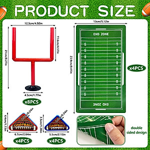 XIPEGPA 20 PCS Mini Flick Football Games Mini Table Top Sports Games with Foam Footballs Goal Post and Cards Finger Toys Office Indoor Football Sports Party Favors Birthday Gifts Office Desk Toys