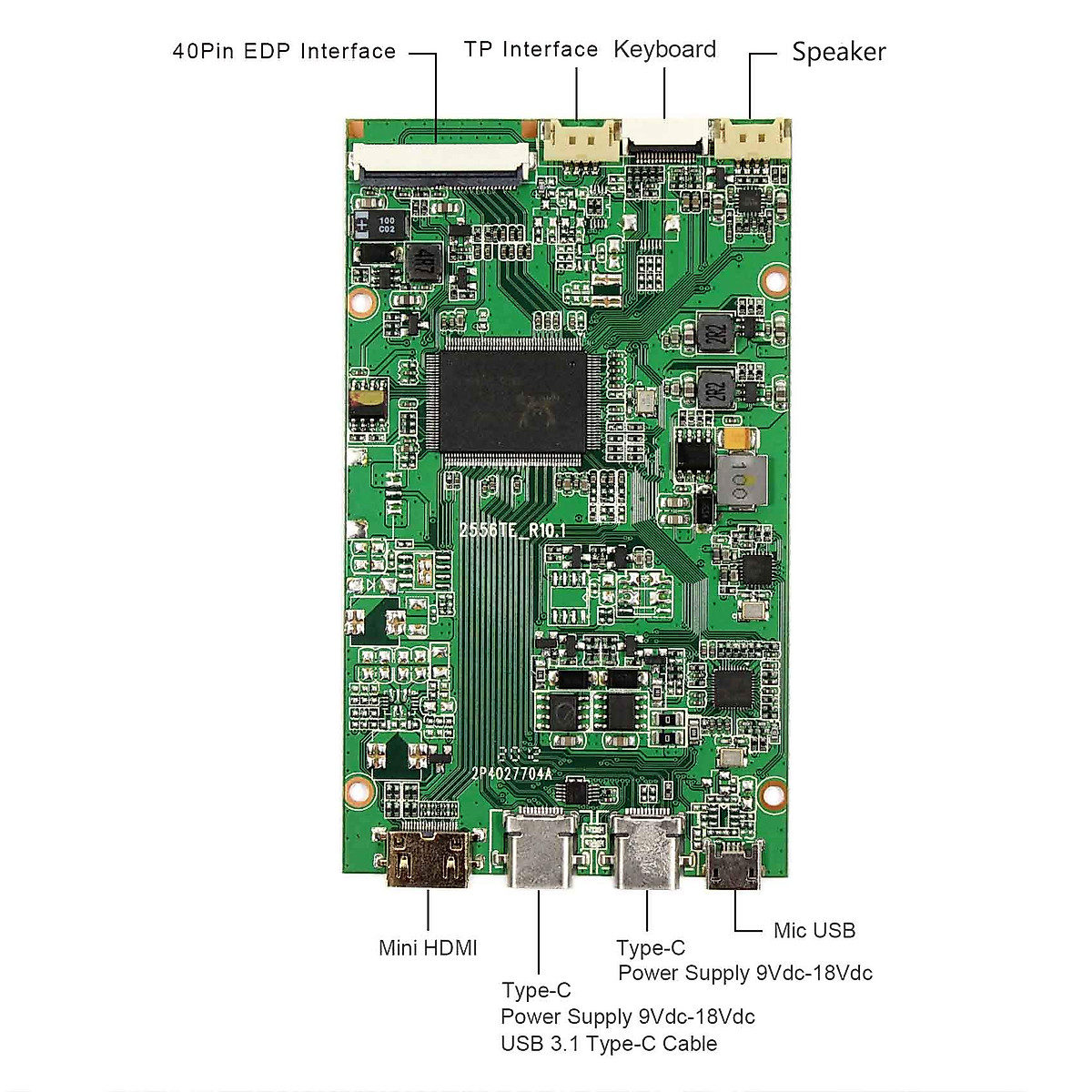 VSDISPLAY 13.3 inch 2560X1440 IPS LCD Screen NV133QHM-A51 with HD-MI Type C LCD Controller Board