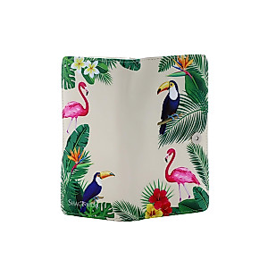 Shagwear Tropical Paradise Large Zipper Women's Wallet (Cream)