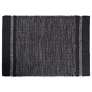 DII Variegated Recycled Yarn Modern Edge Stripe, 2x3', Gray