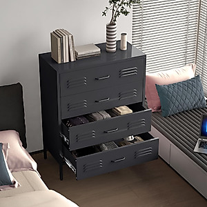 Metal Storage Cabinet with 4 Drawers for Office,Home,Garage