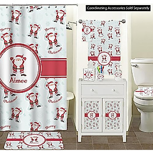 RNK Shops Santa Clause Making Snow Angels Waste Basket - Double Sided (White) w/Name or Text