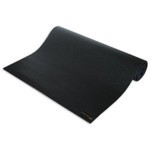 Extra Thick Yoga & Pilates Mat by Wai Lana (Black)- ¼” Thick, Latex-Free, Non-Slip, Lightweight, Easy Wash
