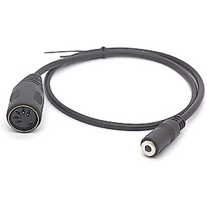 PIIHUSW 3.5 to MIDI Cable Adapter 5 Pin Din Female Plug to 3.5mm (1/8 in) Female Jack Audio Adaptor for Bang & Olufsen, Naim, Quad.Stereo Systems (50 cm)