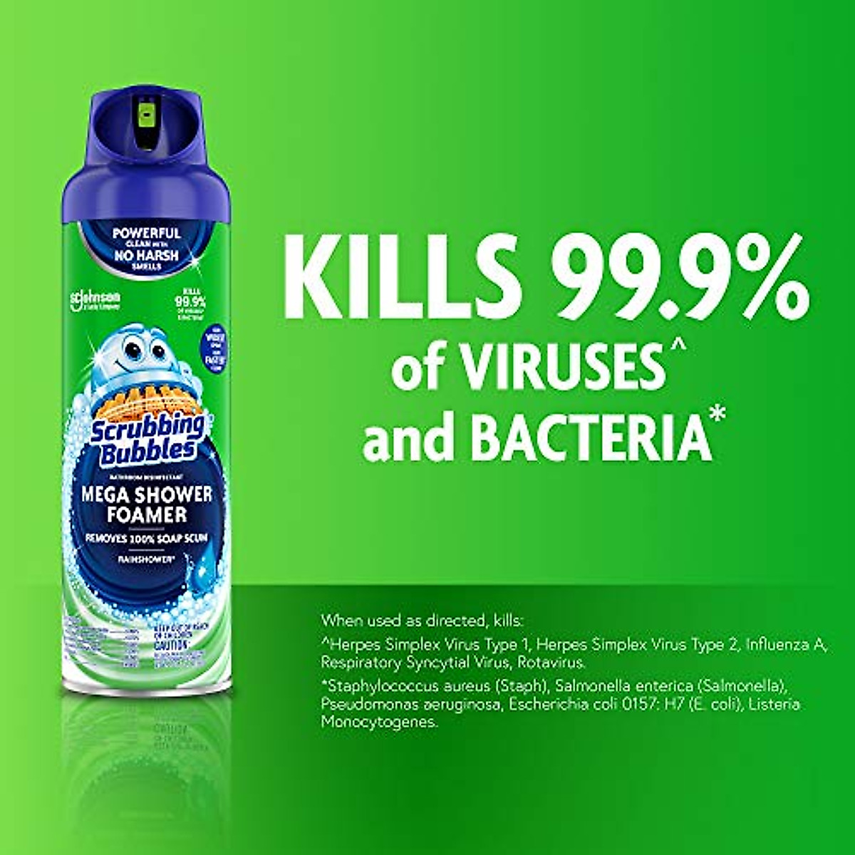Scrubbing Bubbles Mega Shower Foamer Aerosol, Rainshower, 20 oz