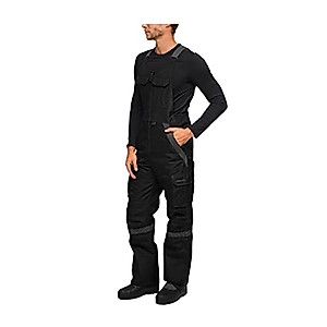 Arctix Men's Tundra Ballistic Bib Overalls With Added Visibility, Black, Large/32" Inseam
