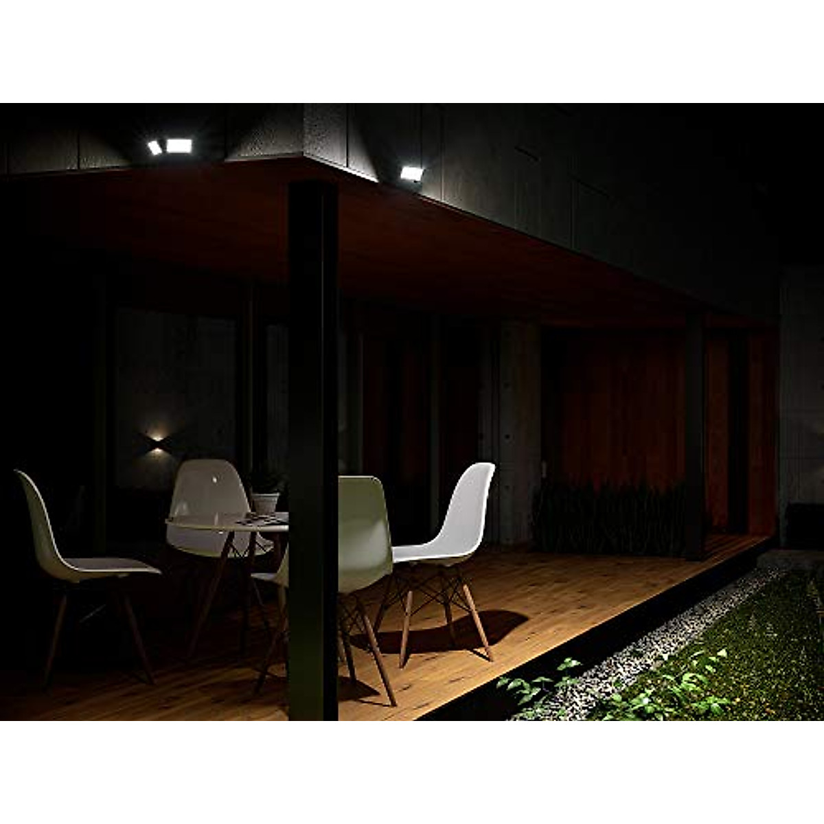 Good Earth Lighting LED Security Flood Light, 2100 Lumens, 5000K, Switch Controlled Flood Light, 50,000 Hours, Direct Wire, Weatherproof, ETL & Energy Star Certified - White Finish