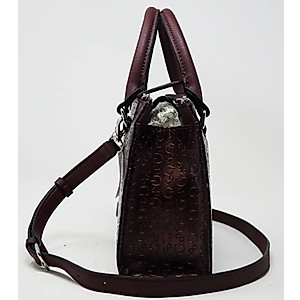 GUESS Women's Eveleth Logo Debossed Small Crossbody Handbag - Bordeaux