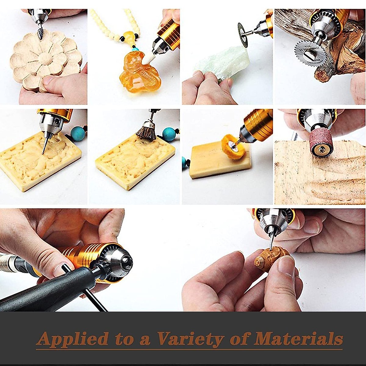 1000W 30000RPM Electric Flex Shaft Rotary Tool Foot Pedal Control Flex Shaft Hanging Grinder Carver Can Forward-Reverse Rotation, Multi-function Kit with Accessories for Carve-Buffing Diy Craft work