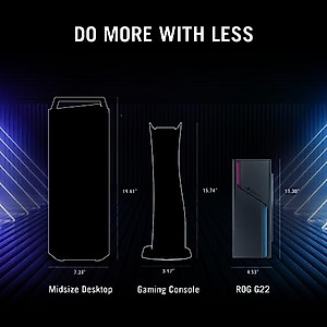 ASUS 2023 ROG G22CH DB776 Gaming Desktop PC, Small Form Factor, Intel Core i7-13700F, NVIDIA GeForce RTX 4070 Dual, 1TB SSD Gen 4, 16GB DDR5 RAM, Windows 11, G22CH-DB776,Gray
