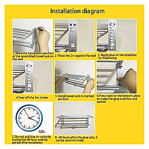 Towel BAR Rack Bathroom Towel Rack Wall Mounted Towel Holder,2 Layer Aluminum Wall-Mounted Shower Shelf,Metal Bathroom Towel Coat Rack Shower Tray Bathroom Towel Bracket