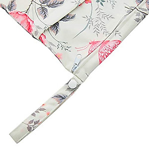 ALVABABY 2pcs Cloth Diaper Wet Dry Bags Waterproof Reusable with Two Zippered Pockets Travel Beach Pool Daycare Soiled Baby Items Yoga Gym Bag for Swimsuits or Wet Clothes L5166