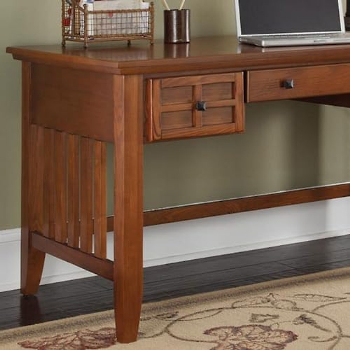 Arts & Crafts Cottage Oak Executive Desk by Home Styles