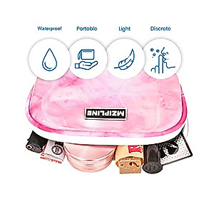 MZIPLINE Small Bag - Smell Proof - Water Resistant Mini Vanity Case Pouch with Carbon Filter System for Girl Women Travel Storage