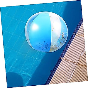 COOLHIYA 3pcs Glitter Beach Ball Beach Balls for Kids Mini Toys for Kids Pool Party Toys Pool Party Float Large Beach Ball Inflatable Glitter Beach Ball Water Inflatable Ball Football Child