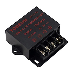 BINZET DC Converter Step Down Regulator 5V Regulated Power Supplies Transformer Converter (5V 3A 15W)