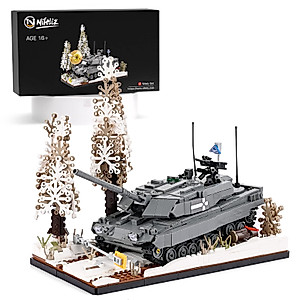 Nifeliz Leopard II A7, Technical Tank Building Set, WW2 Military Model Toy for Adults (1,324 Pieces)