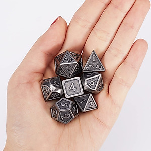 Metal Dice Set Dungeons and Dragons Dice DND Dice Polyhedral Dice Set for D&D RPG MTG Role Playing Table Games