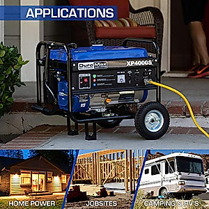 DuroMax XP4000S Portable Generator-4000 Watt Gas Powered Camping & RV Ready, 50 State Approved