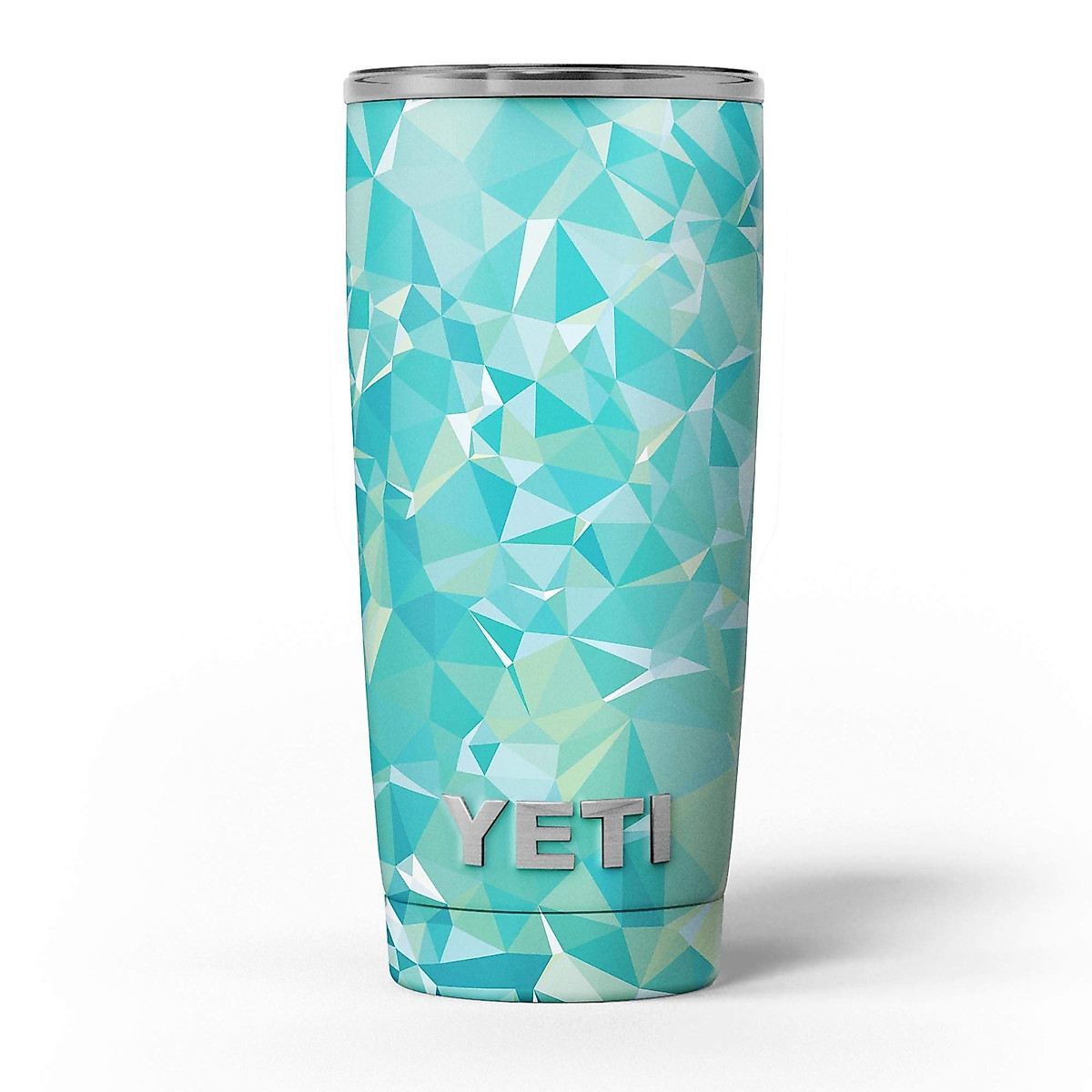 Design Skinz Teal Geometric V13 - Skin Decal Vinyl Wrap Kit Compatible with The Yeti Rambler Cooler Tumbler Cups