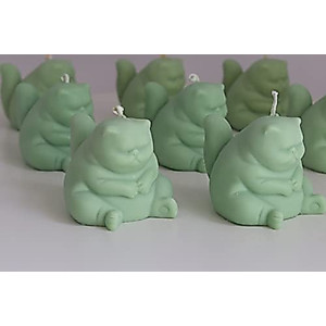 Brighter Sky Grumpy Cat Candle, Natural Premium Soy Wax, French Vanilla, Aesthetic Candles, Gift Ideas, Candle Décor, Gift for Her, Candle Gift, Gift for Friend, Decorative Candles (Green)