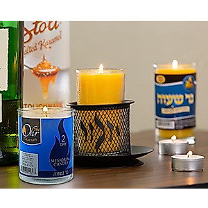 Ohr Candles Yahrzeit Memorial Candles - 2 Day Yahrzeit Candle - Yartzeit Candles 48 Hour Yom Kippur Jewish Candles in Glass Tumbler - 3 Pack