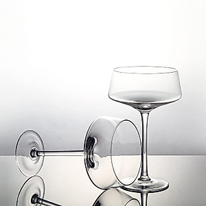 JYB&XY Martini Glasses Set of 4 | 9 oz Coupe Glass Classic Cocktail Glassware Hand Blown Premium Crystal Glass for Champagne, Cocktail，wine，martini Flutes