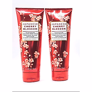 Bath and Body Works 2 Pack Japanese Cherry Blossom Ultra Shea Body Cream 8 Oz.