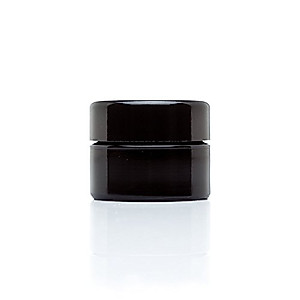 Infinity Jars 15 Ml (.5 fl oz) Pocket Size Black Ultraviolet Glass Screwtop Jar 2-Pack