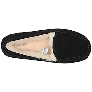UGG Unisex-Child's Ascot Slipper, Black Suede, 6 M US