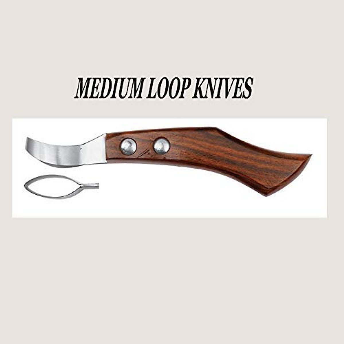 Equinez Tools Farrier Loop Knives Hoof Knife Various Sizes Farrier Tool Single OR Set Options (Medium)