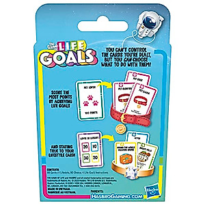 Hasbro The Game of Life Goals Card Game - Quick-Playing Family Game for 2-4 Players Ages 8 and Up