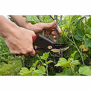 Sleek Garden Hand Pruner Professional Sharp Bypass EZ-Cut Garden Pruning Shears -Comfort Plus Handheld Gardening Tools Pruner,Rust Proof Blades Clippers/Scissors /- Shock Absorber + Cushion